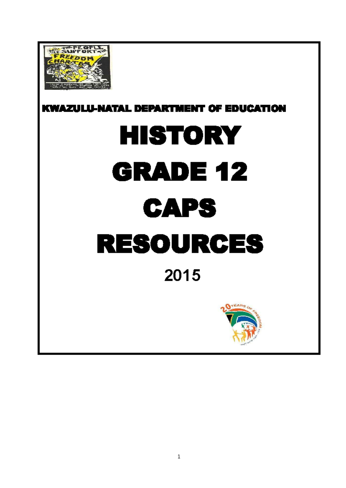 Grade 12 History Resource Pack 2015: Cold War & Civil Rights - Studocu