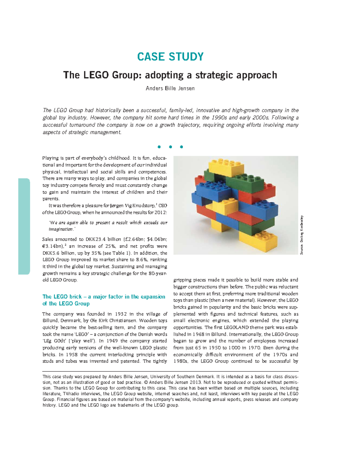 LEGO Group Case Study: Strategic Management Insights (BUS101) - Studocu