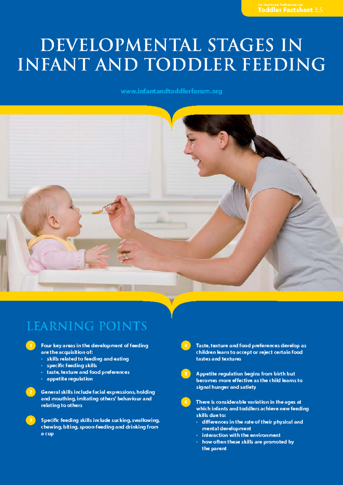 Developmental Stages in Infant and Toddler Feeding: Key Insights (HCP 3 ...