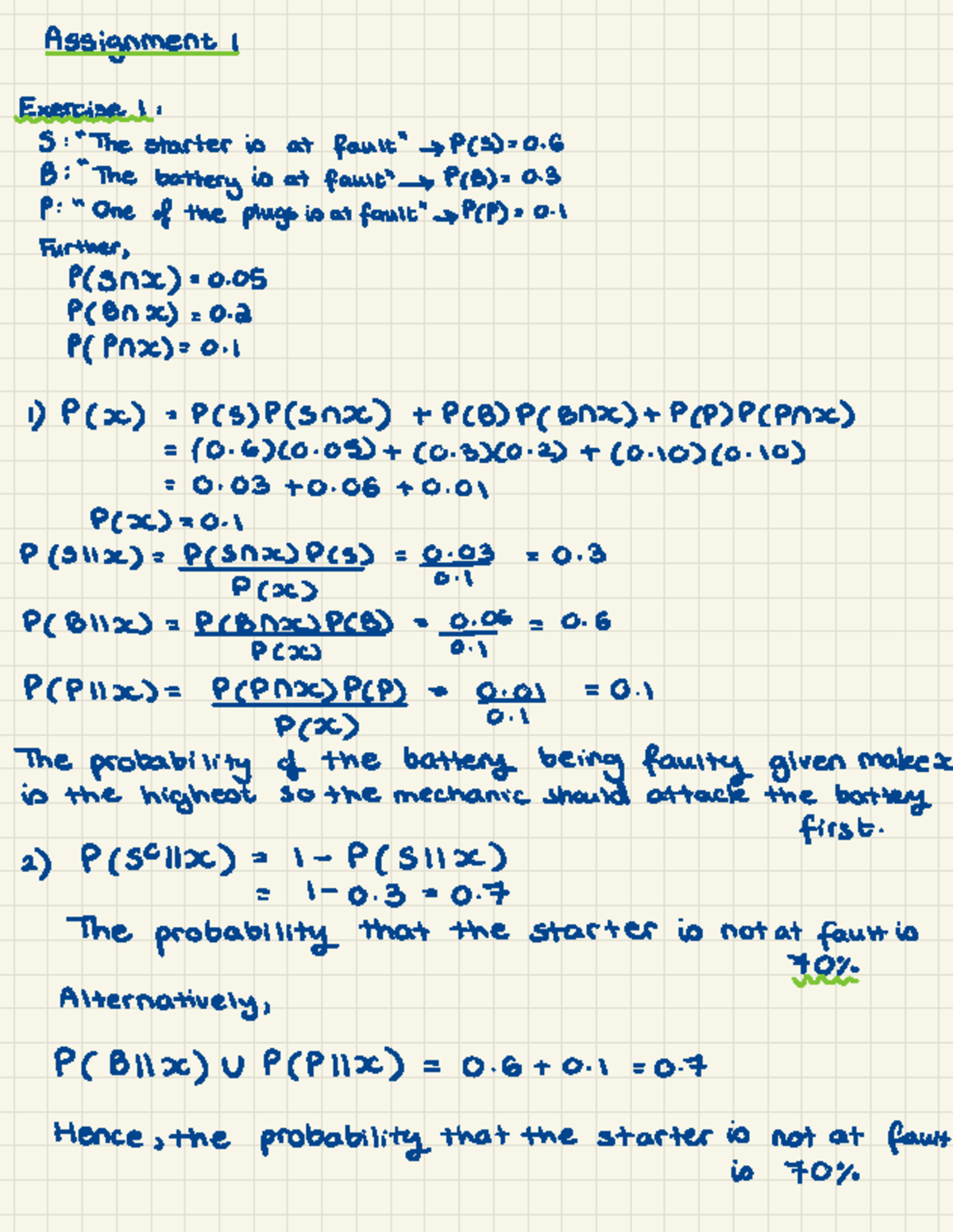 Assignment I - Probability Analysis Notes - Studocu