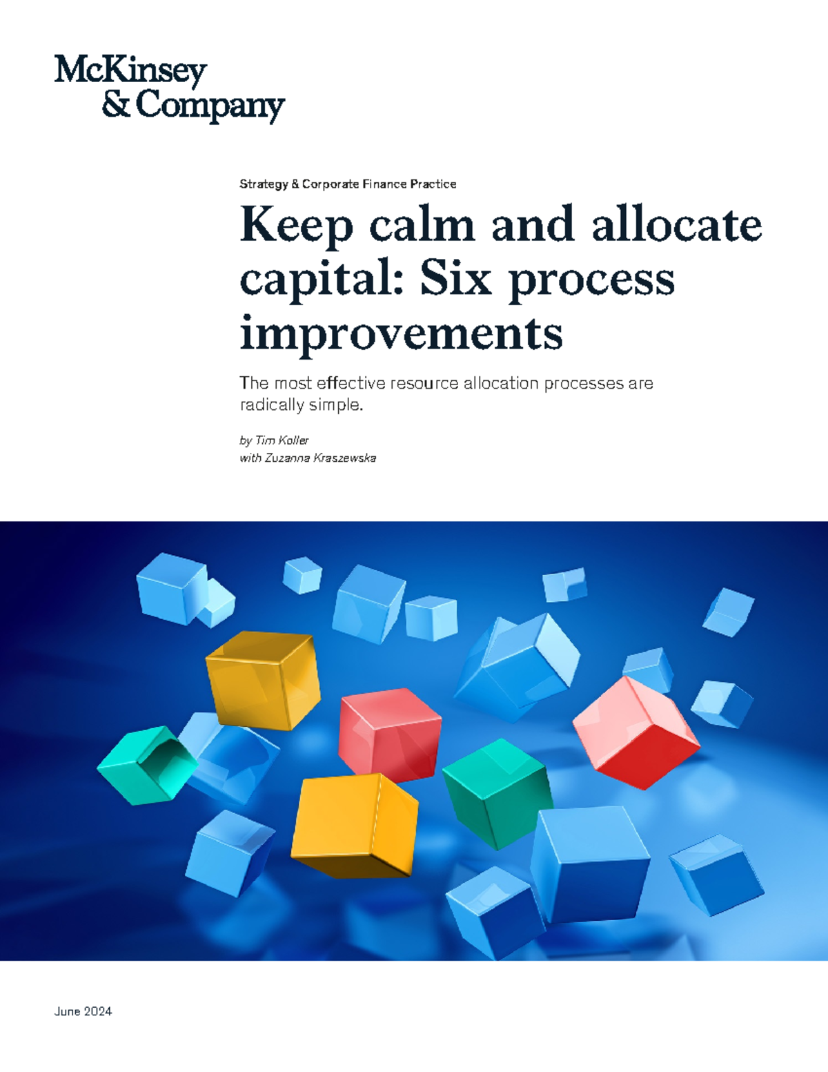 FIN 601: Capital Allocation Strategies - Six Process Improvements - Studocu