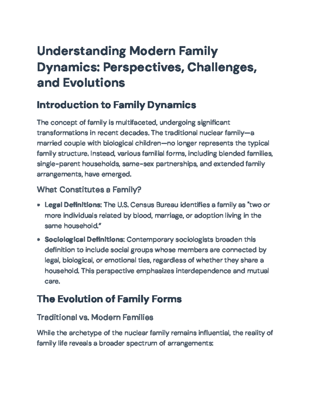 Understanding Modern Family Dynamics: Roles, Challenges, and Evolution ...