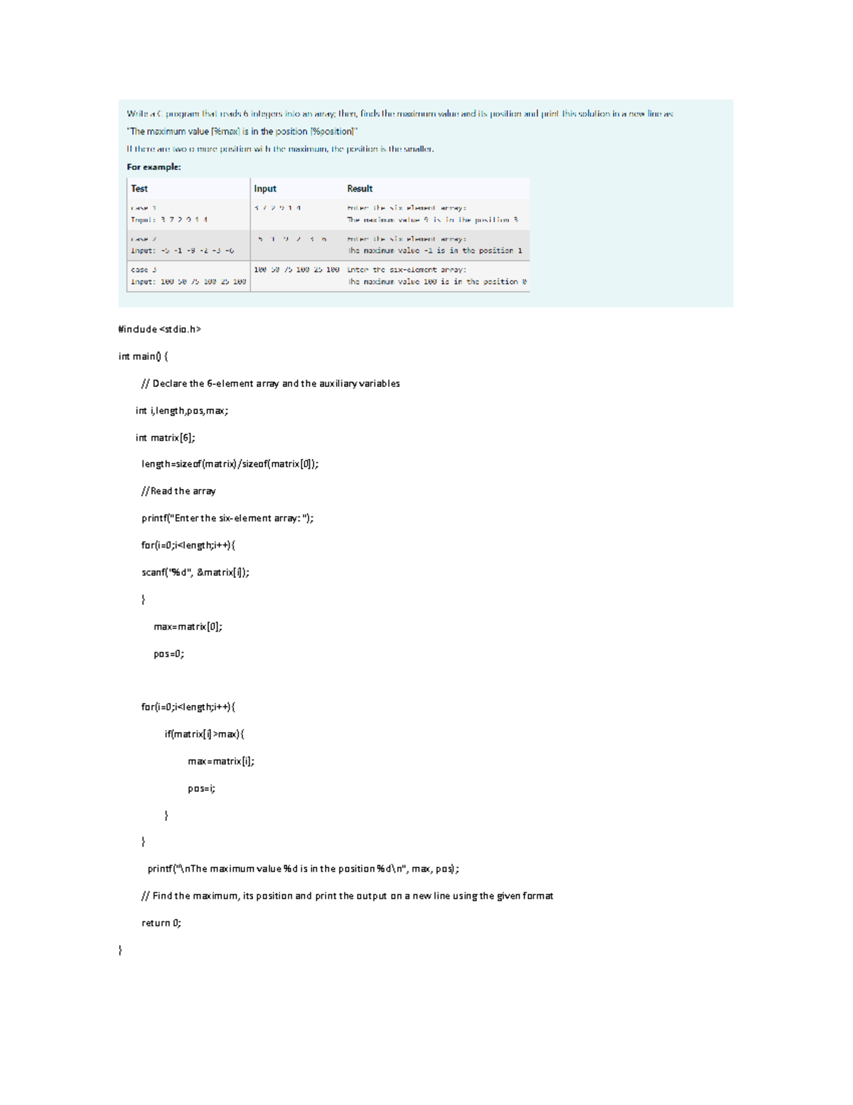 PL - Practice: Finding Maximum and Reversing Array Elements - Studocu