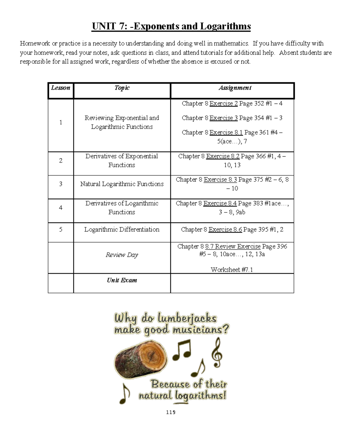 Math 31 Unit 7: Exponents and Logarithms Review Notes - Studocu