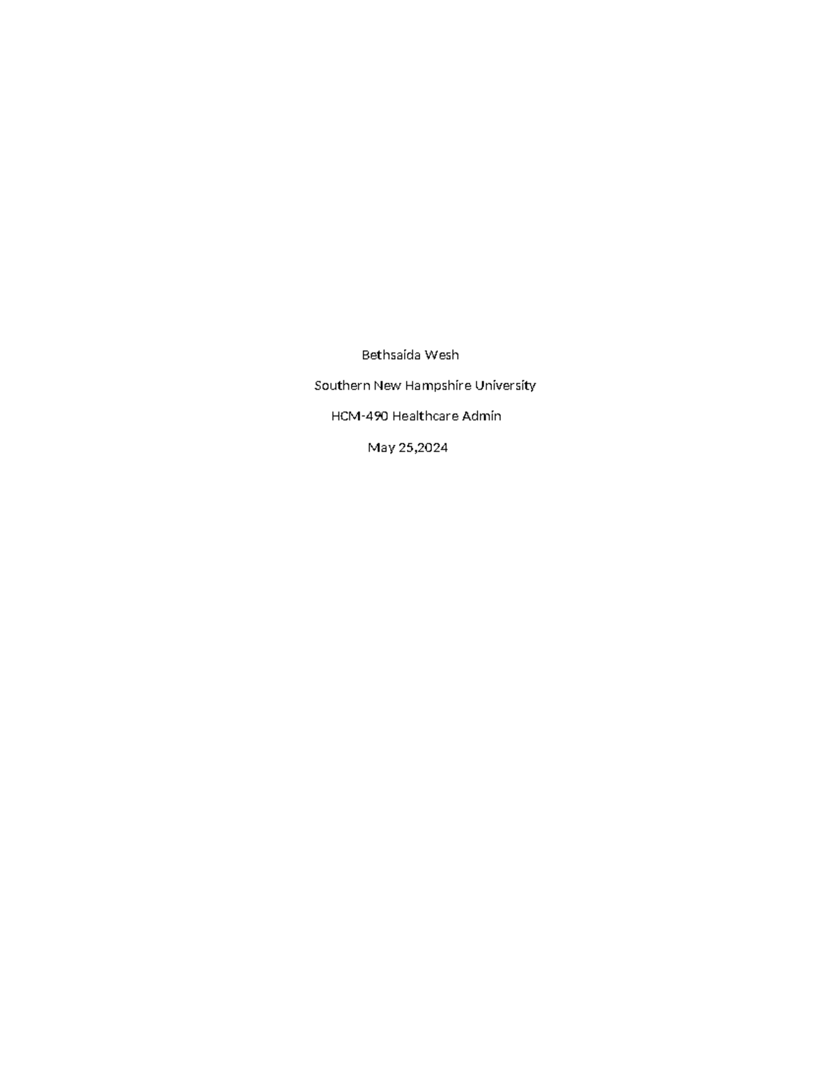 HCM-490 Milestone 3: Assessing Teletherapy Services in Healthcare - Studocu