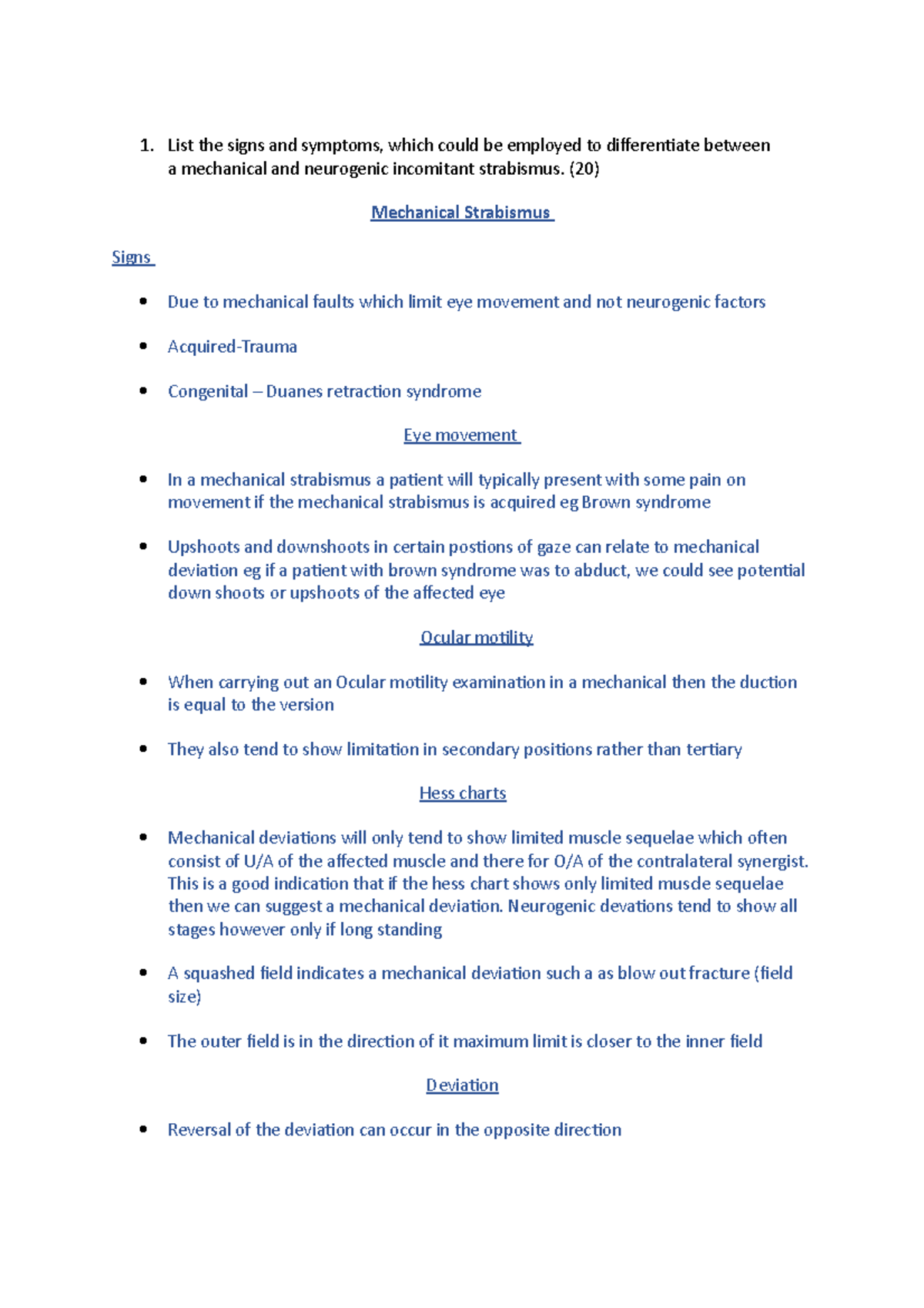 Clinical Signs and Symptoms in Strabismus Investigations (CLININV 101 ...