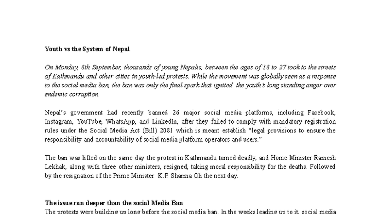 Genz vs Corruption: Youth Protests in Nepal's Struggle for Justice ...