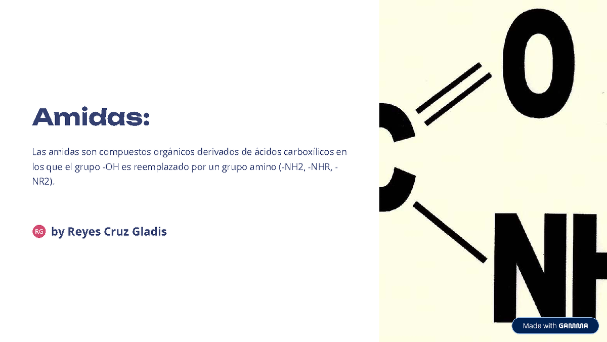 Amidas: Estructura, Tipos y Aplicaciones en Química Orgánica - Studocu