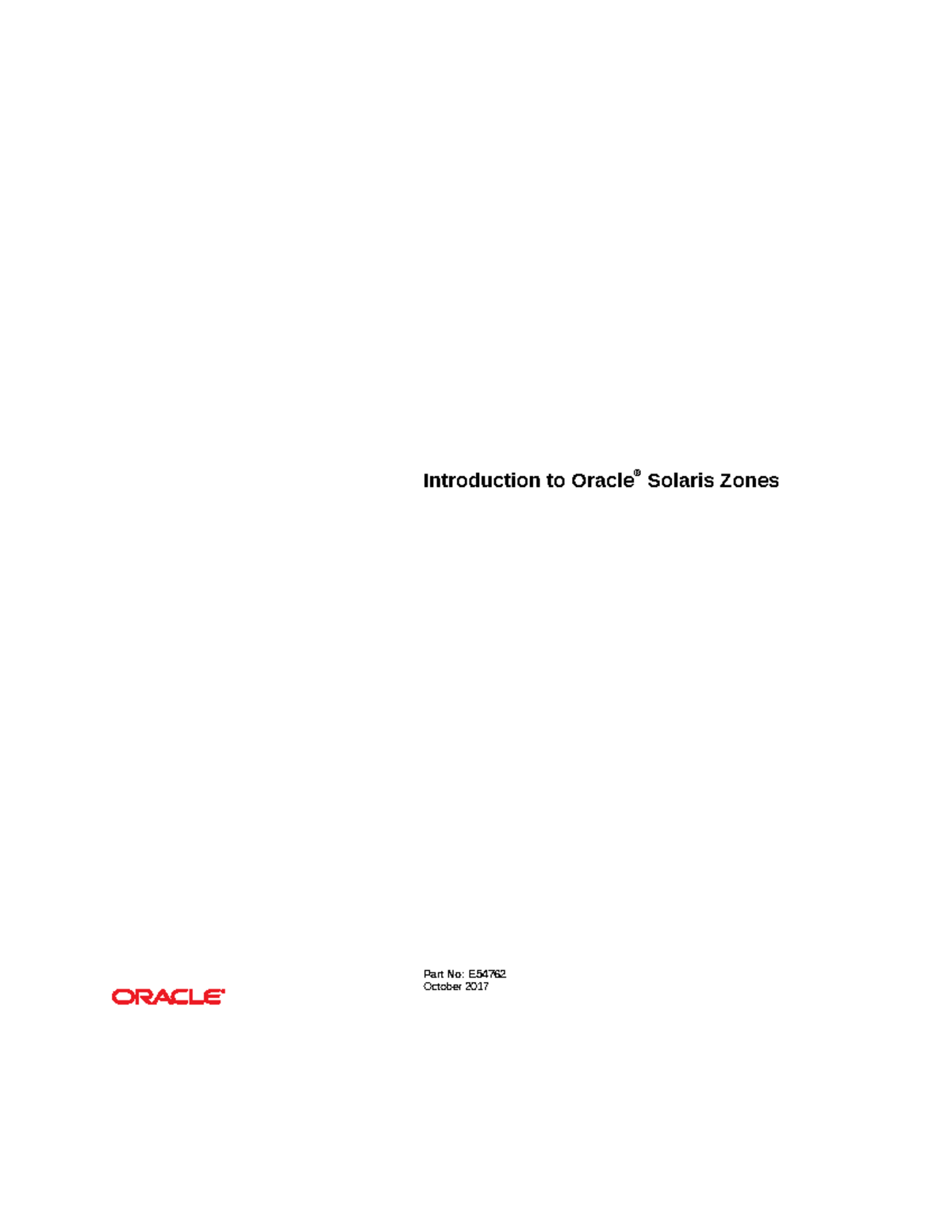 Introduction to Oracle Solaris Zones (E54762) - Overview and Concepts ...