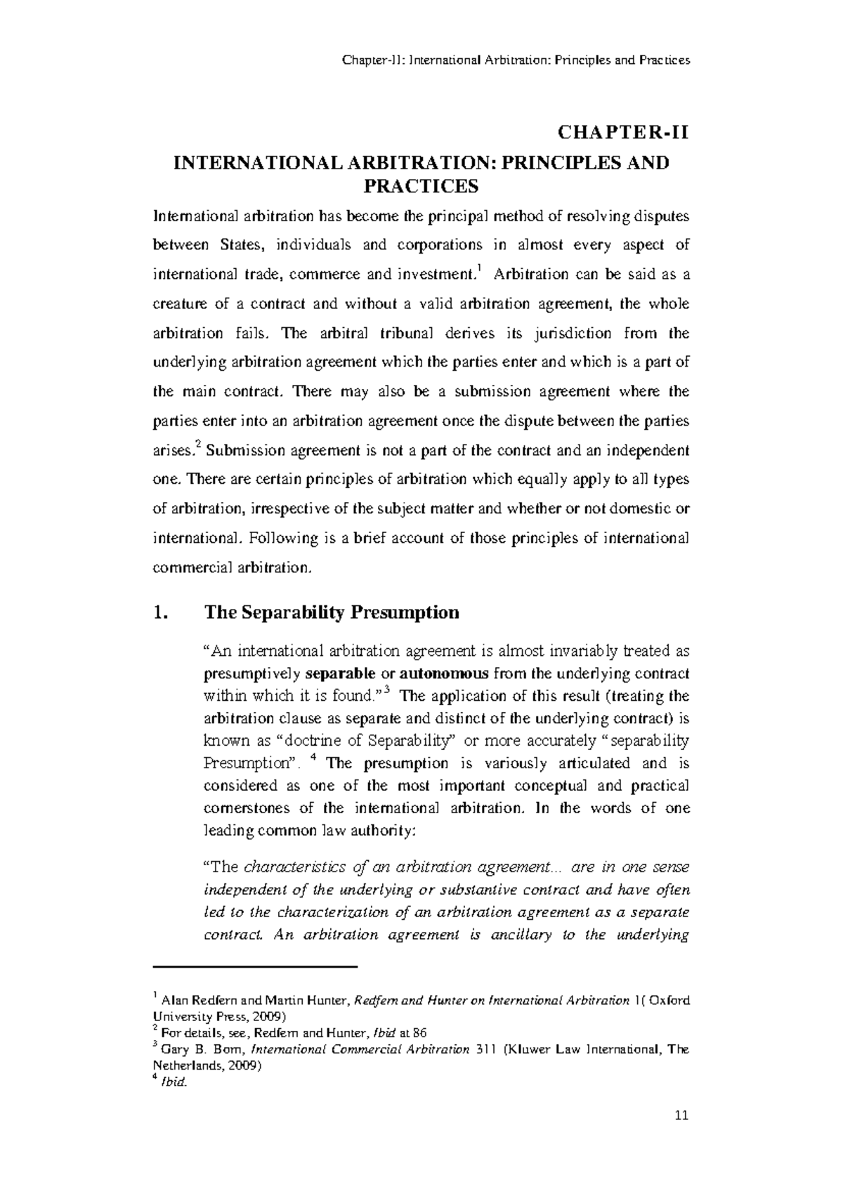 International Arbitration: Principles & Practices - CASD Notes - Studocu