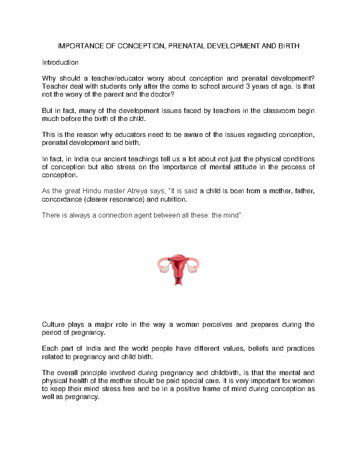 Conception, Prenatal Development & Birth: Key Insights for Educators ...