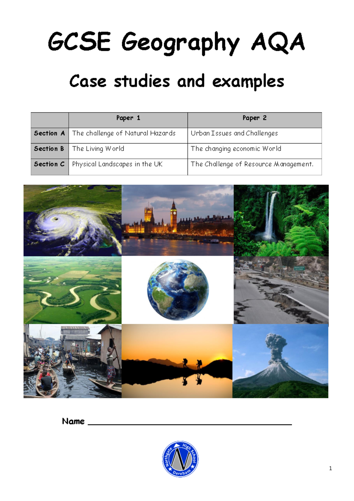 GCSE Geography AQA Case Studies: Natural Hazards & Urban Issues - Studocu