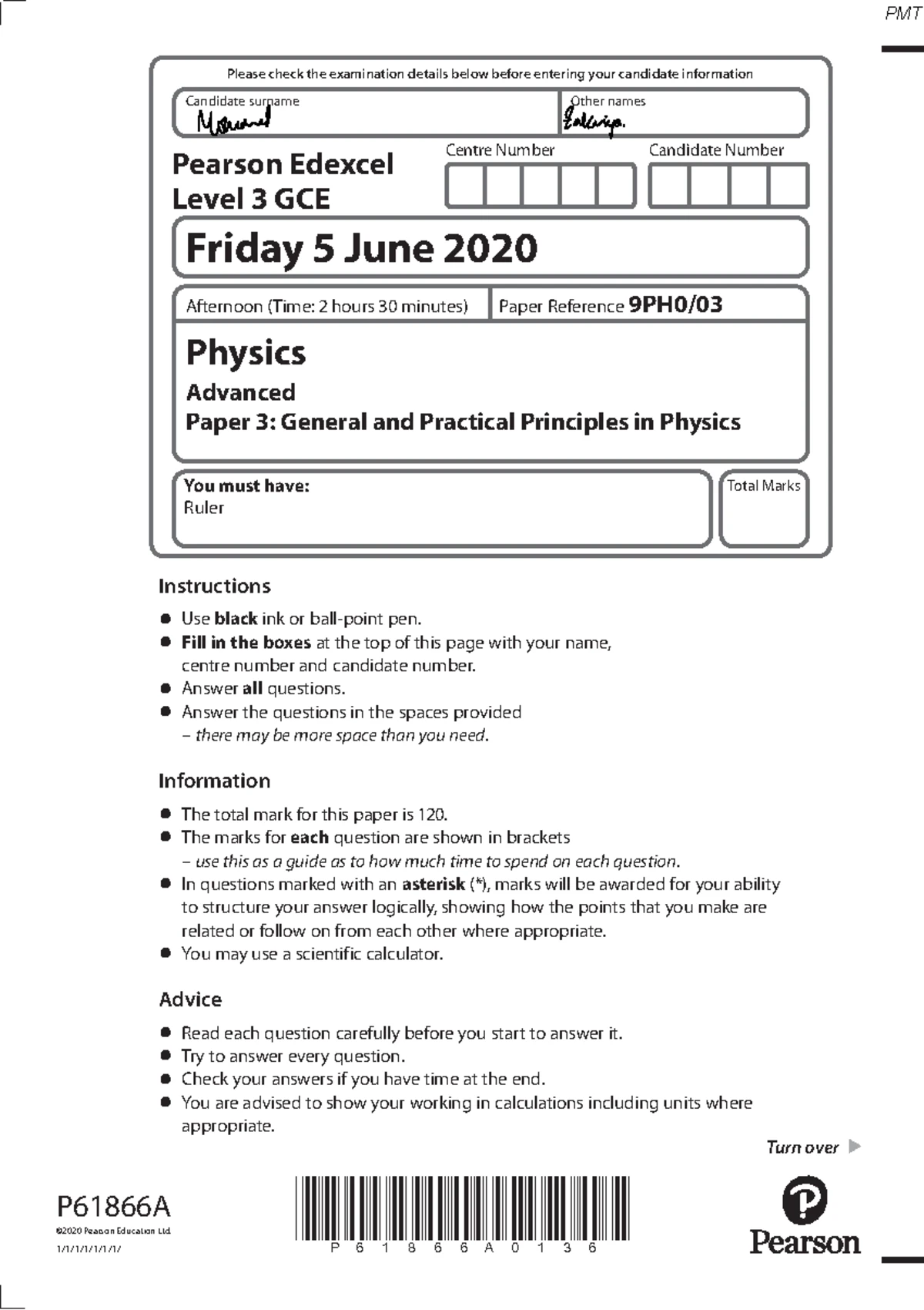 A-LEVEL PHYSICS 7408/1 JUNE 2018 PAPER 1 MARK SCHEME - Studocu