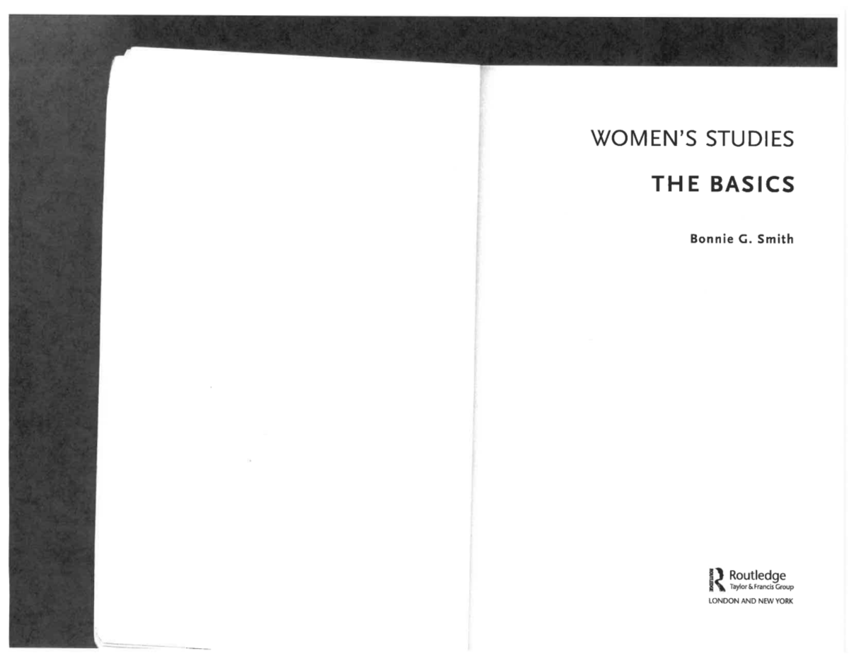 Understanding the Invention of Women's Studies: An Overview - Studocu