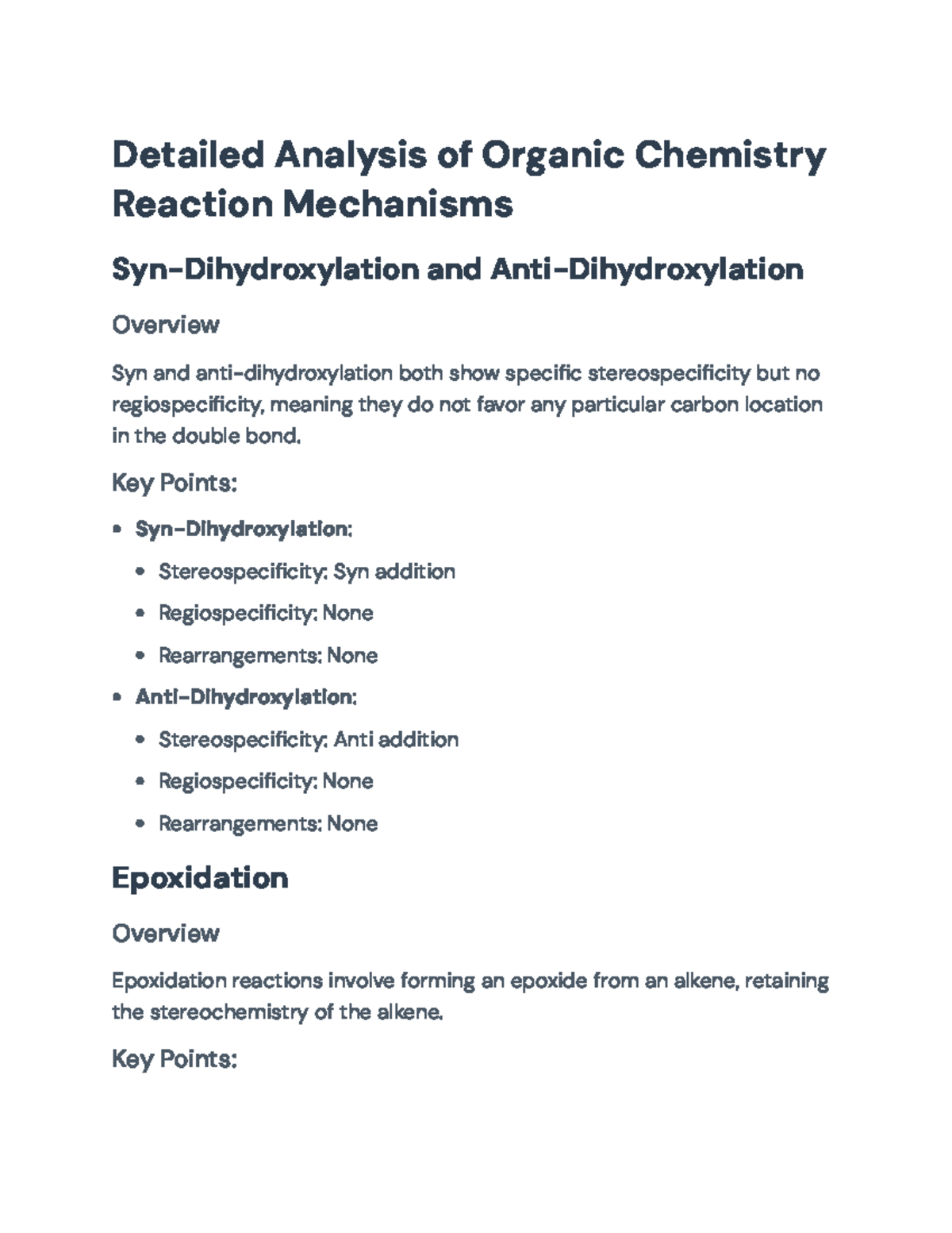 Organic Chemistry CHM101: Detailed Overview of Reaction Mechanisms ...