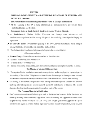 Ethiopian History and the Horn Common course Module compressed ...