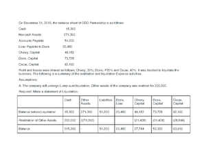 Partnership Accounting Dividing Profit and Losses Worksheet - ANSWERS ...