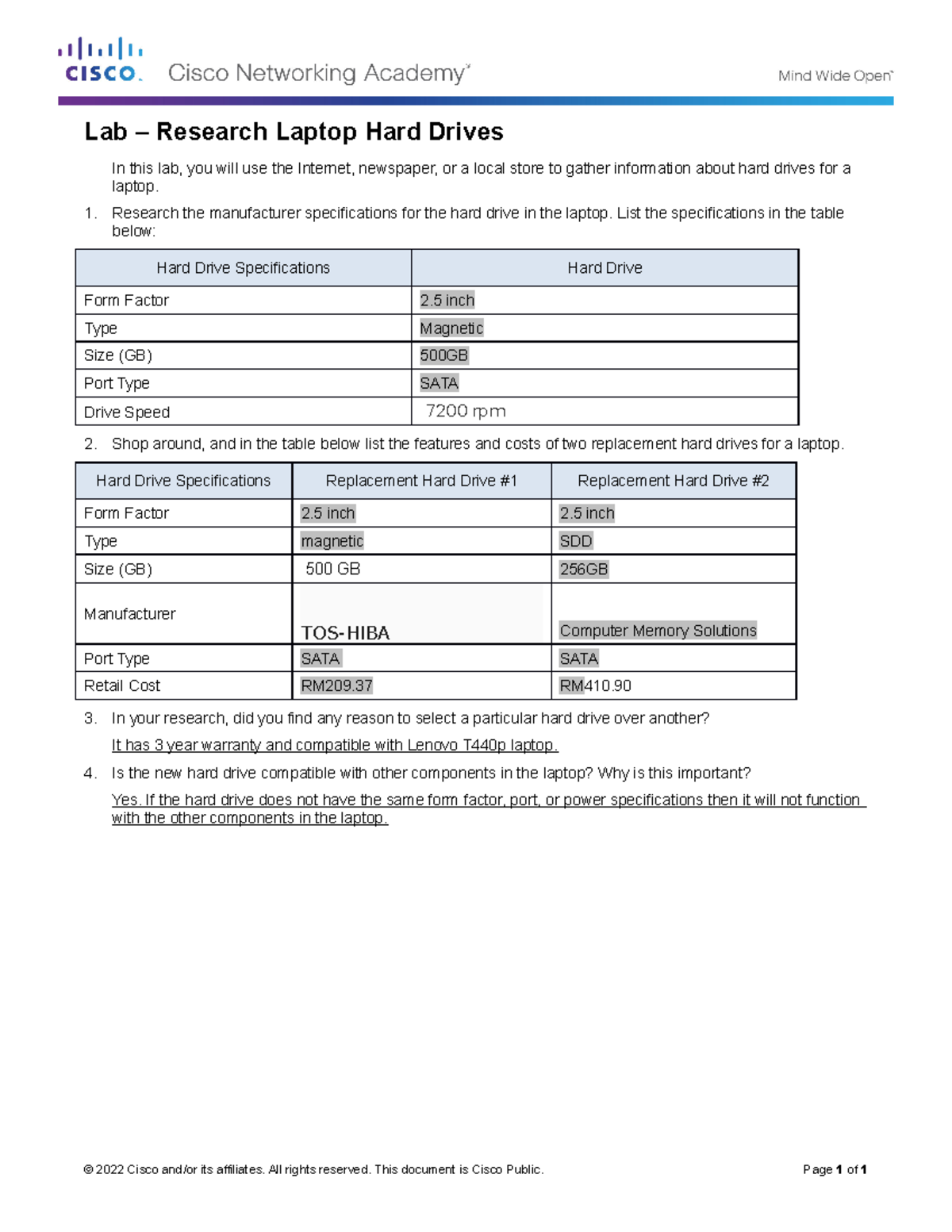 9.3.2.7 Lab - Research Laptop Hard Drives - Lab – Research Laptop Hard ...