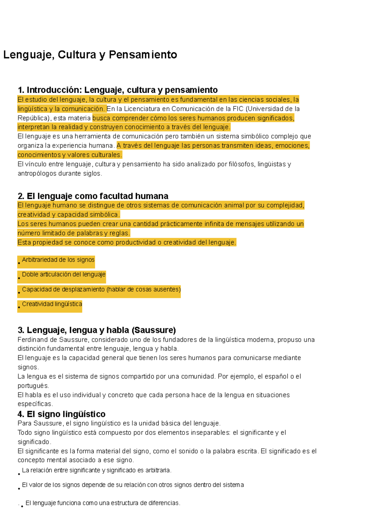 Lenguaje, Cultura y Pensamiento 1: Introducción a la Comunicación ...