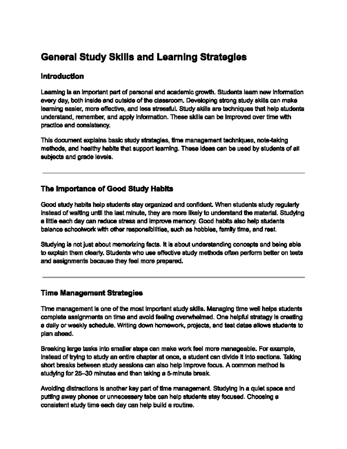 Learning Strategies: Essential Study Skills for Academic Success - Studocu