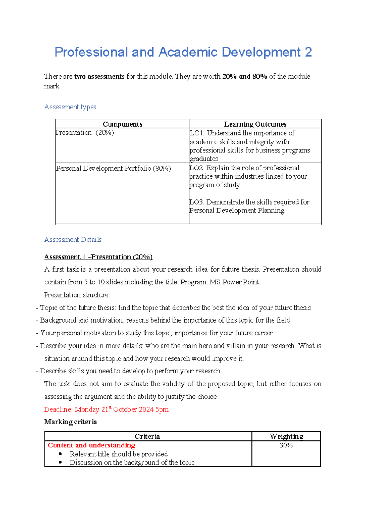 315c32e8a31db8a4b9b1ee4f6a98a753pad 2 assessment - Professional and ...