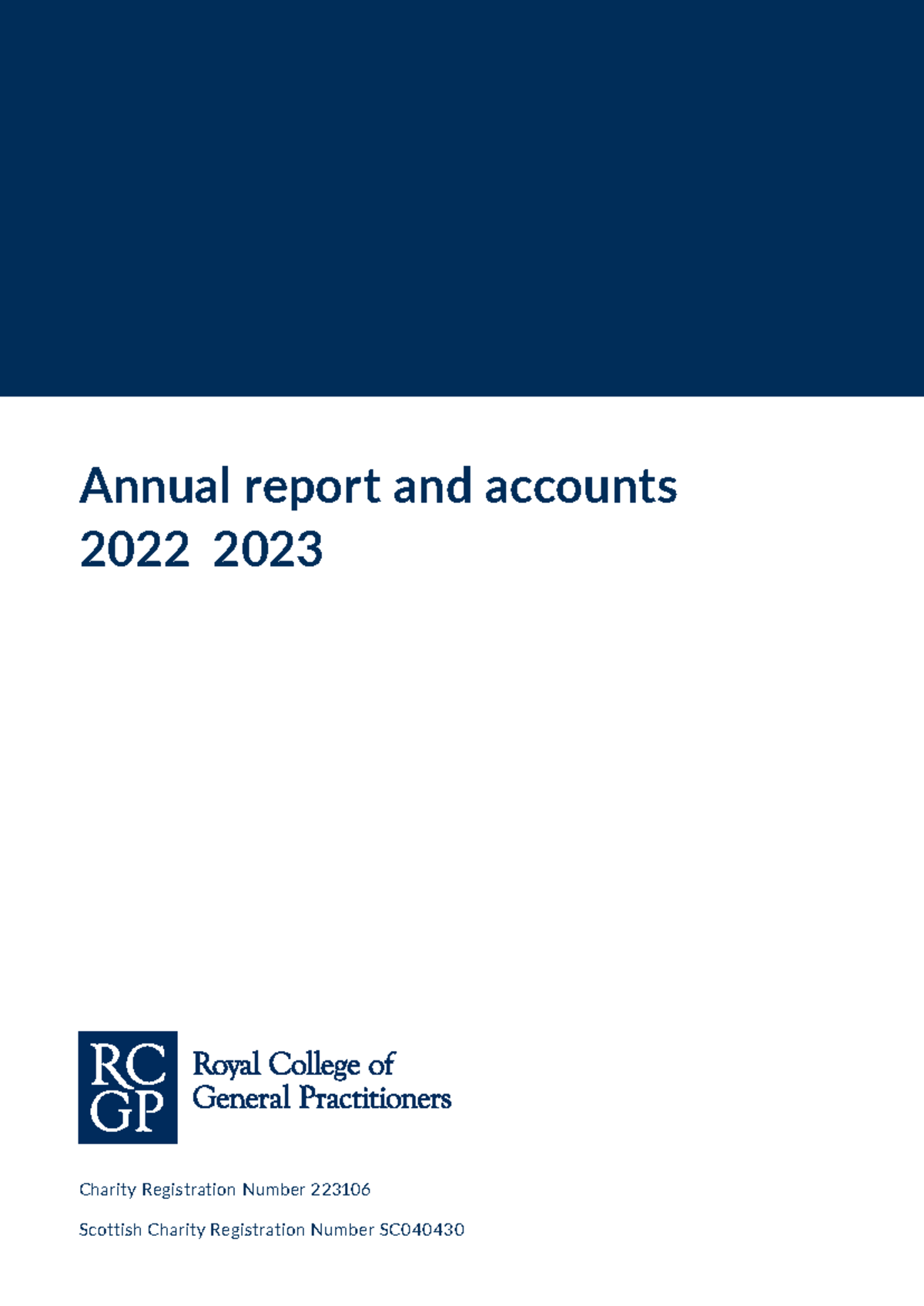 RCGP Annual Report & Accounts 2023: Vision, Achievements & Future Plans ...