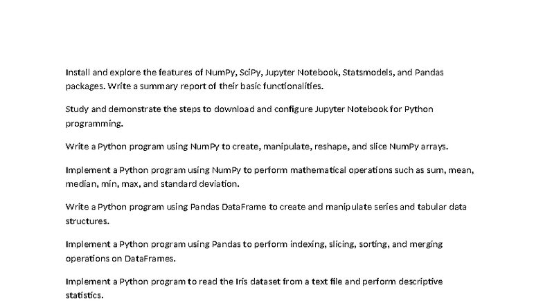 Python Programming with NumPy, Pandas, and Data Analysis Techniques ...