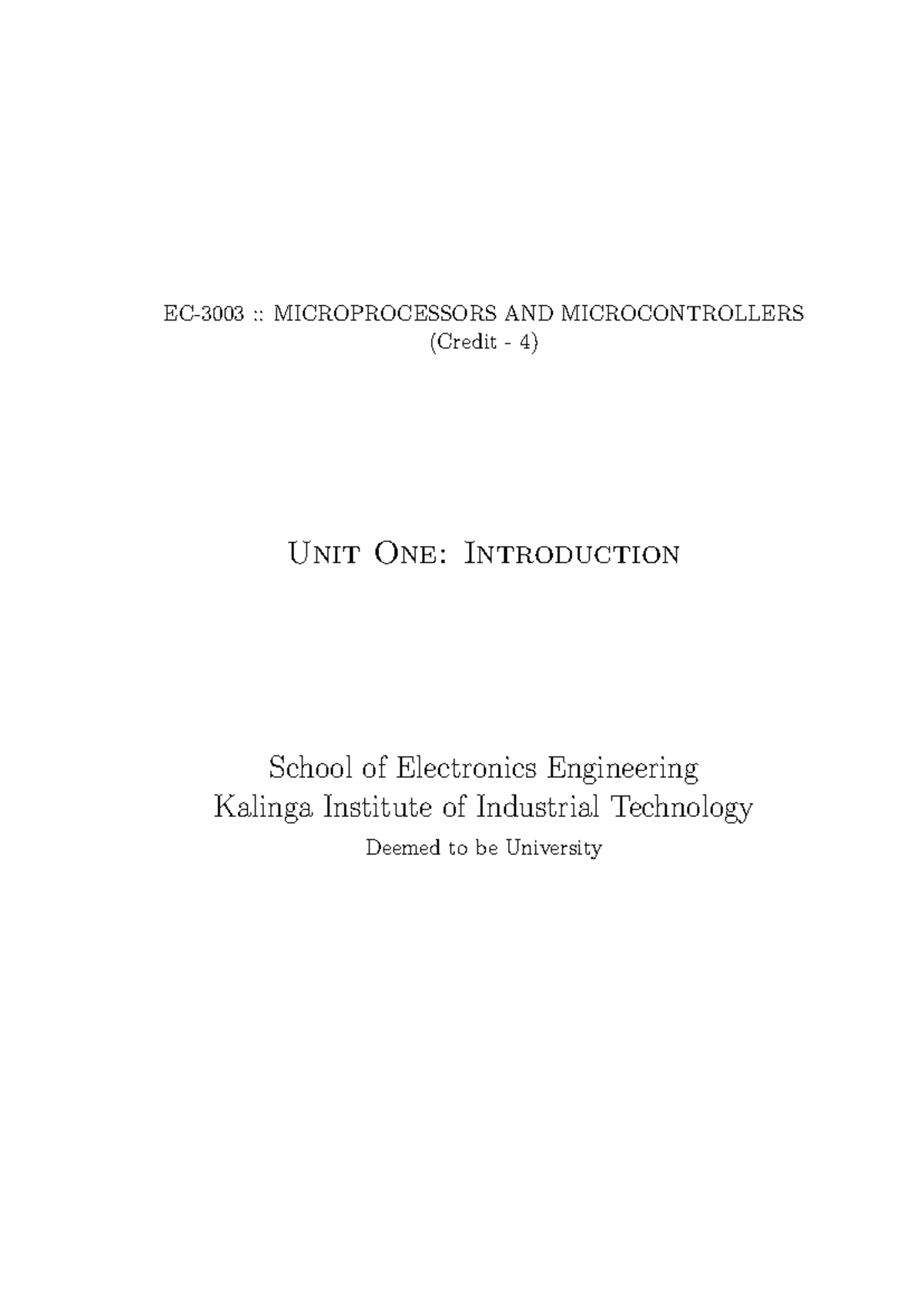 Final Notes Combined - Microprocessors And Microcontrollers - KIIT ...