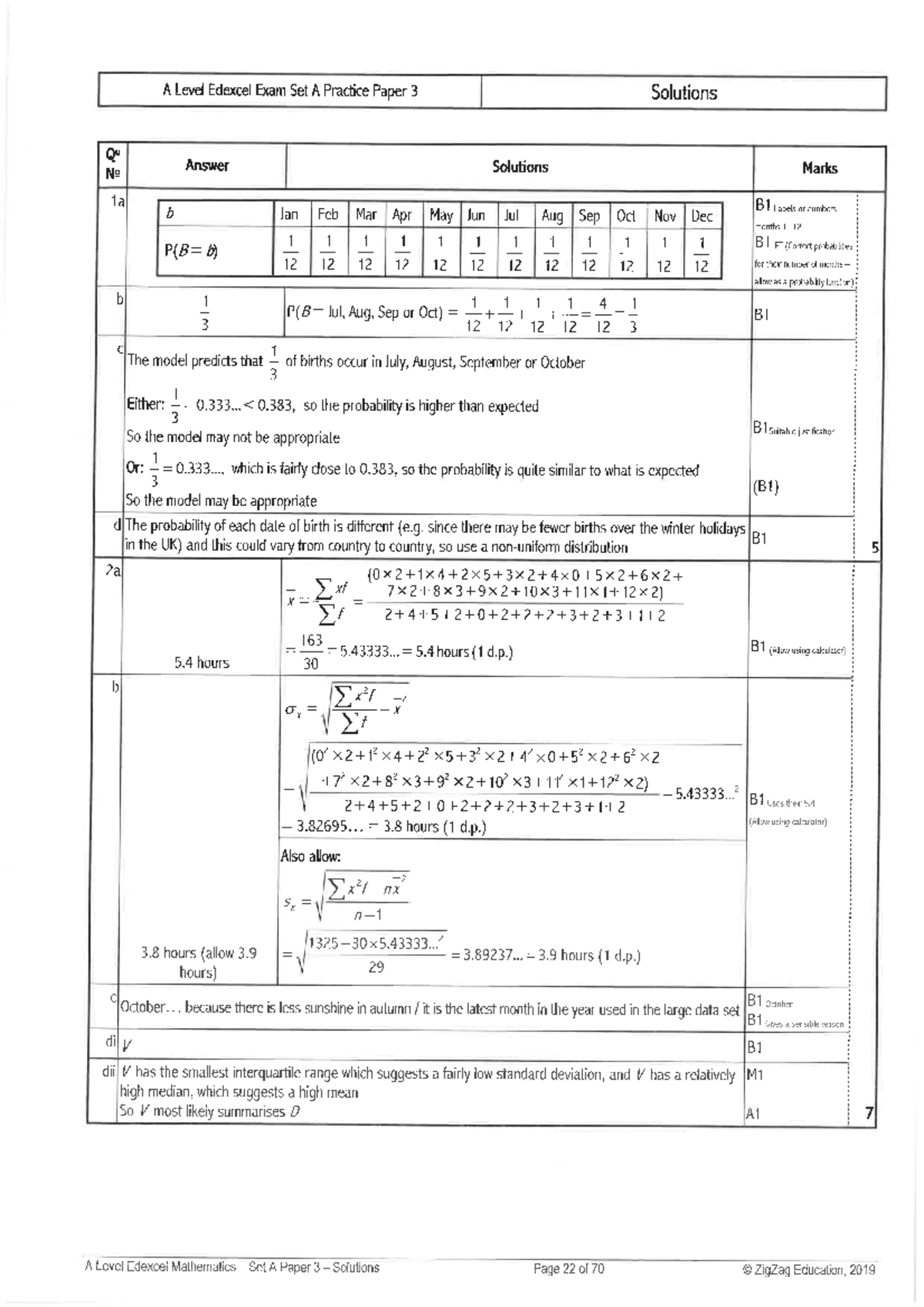 A Level Edexcel Mathematics Set A Paper 3 Solutions - Studocu