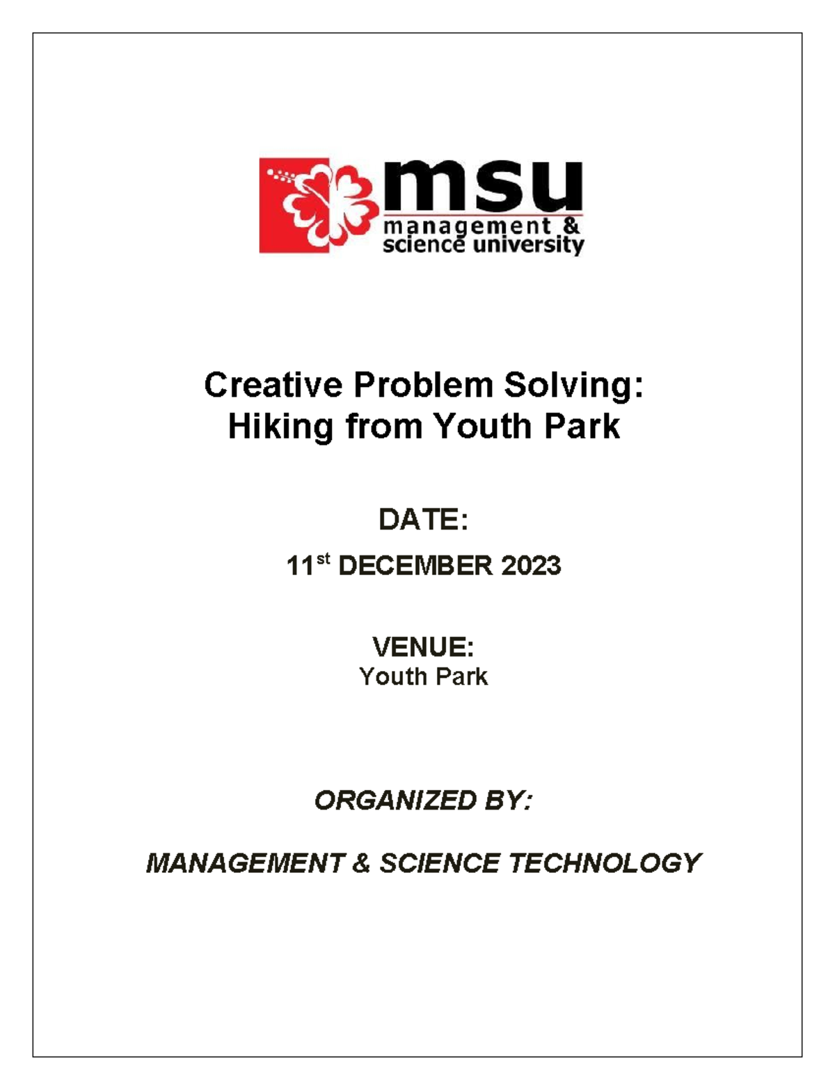Sample Of Proposal Problem Solving Techniques And Algorithm 5594