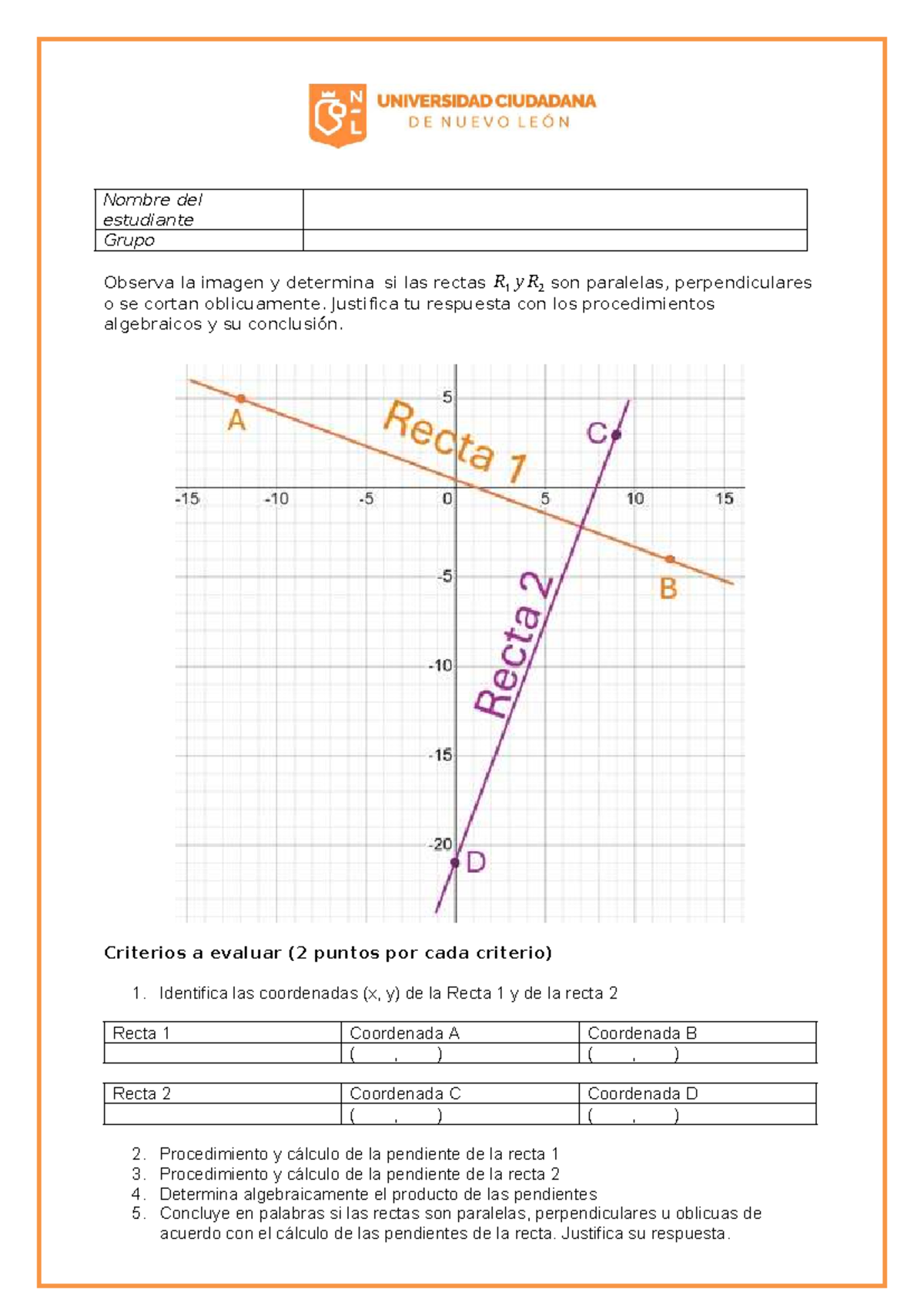 Actividad S03 - Análisis de Rectas: Paralelas, Perpendiculares u Oblicuas - Studocu