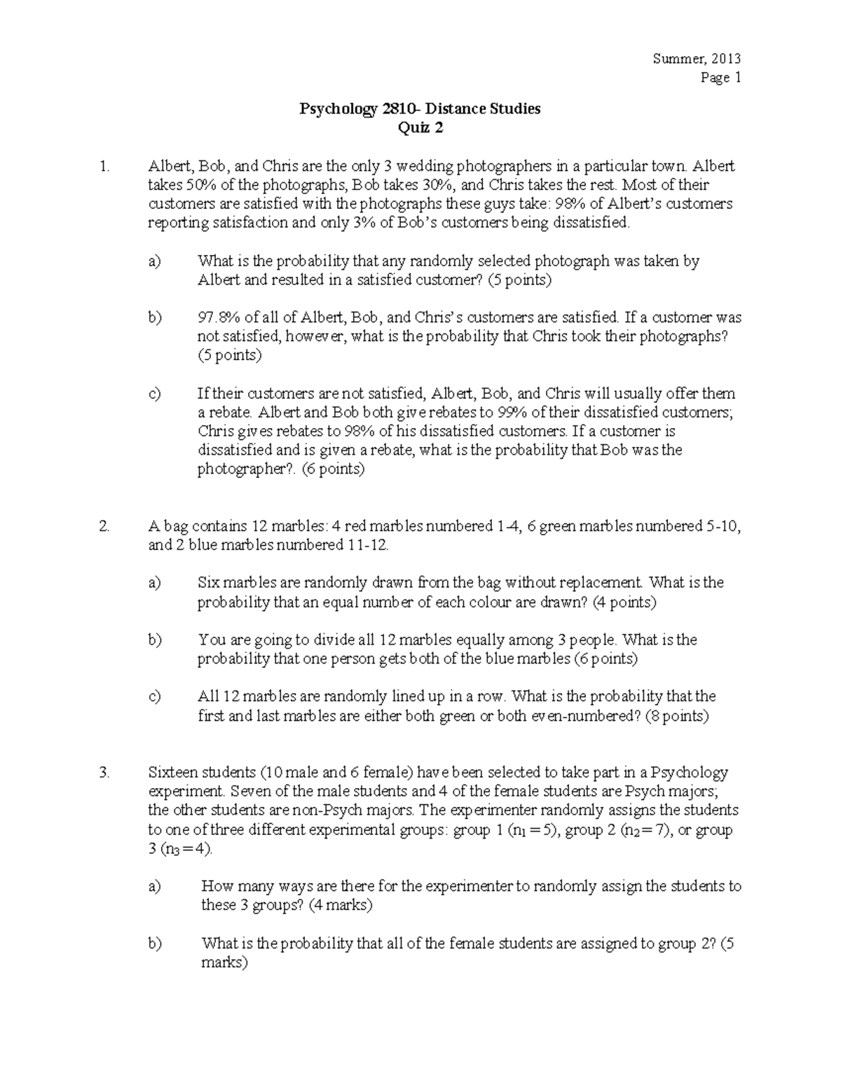 Quiz 2 - Psych Stats - Practice Quizzes - Summer, 2013 Page 1 ...