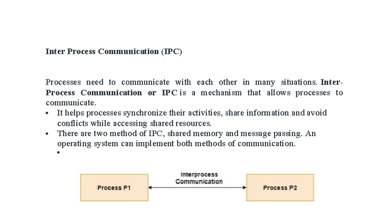 IPC Mechanisms: Shared Memory & Message Passing Overview - Studocu