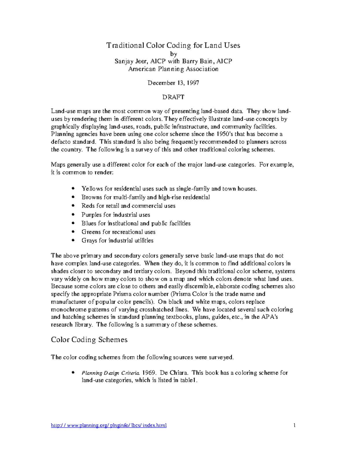 Traditional Color Coding for Land Uses - ZONING Analysis - Studocu