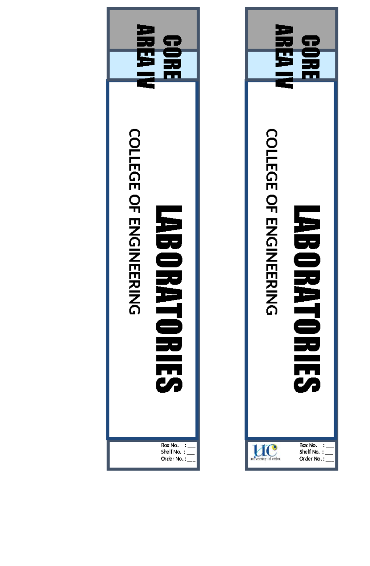 Label Binder for CORE AREA IV - College of Engineering - Studocu