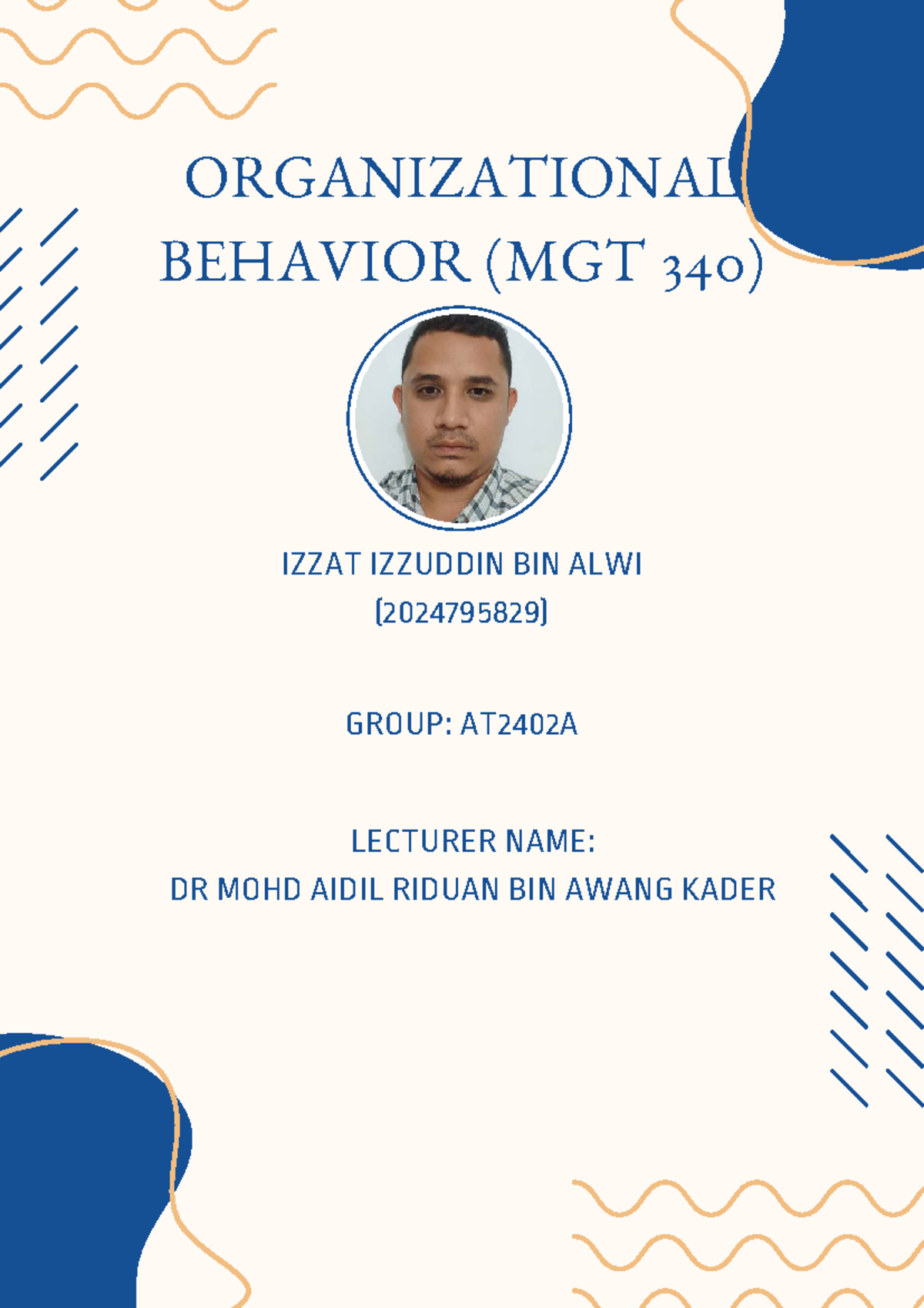 Reflective Paper on Perception in Organizational Behavior (MGT 340) - Studocu