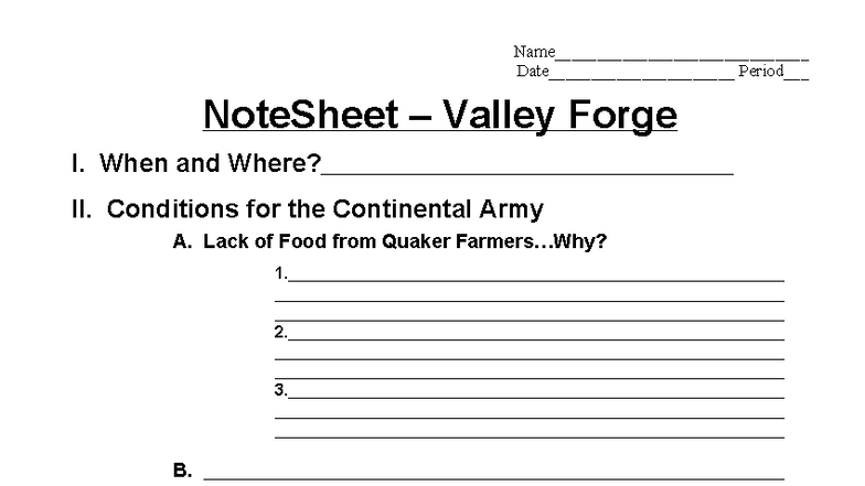 Valley Forge Conditions and Washington's Leadership Strategies ...