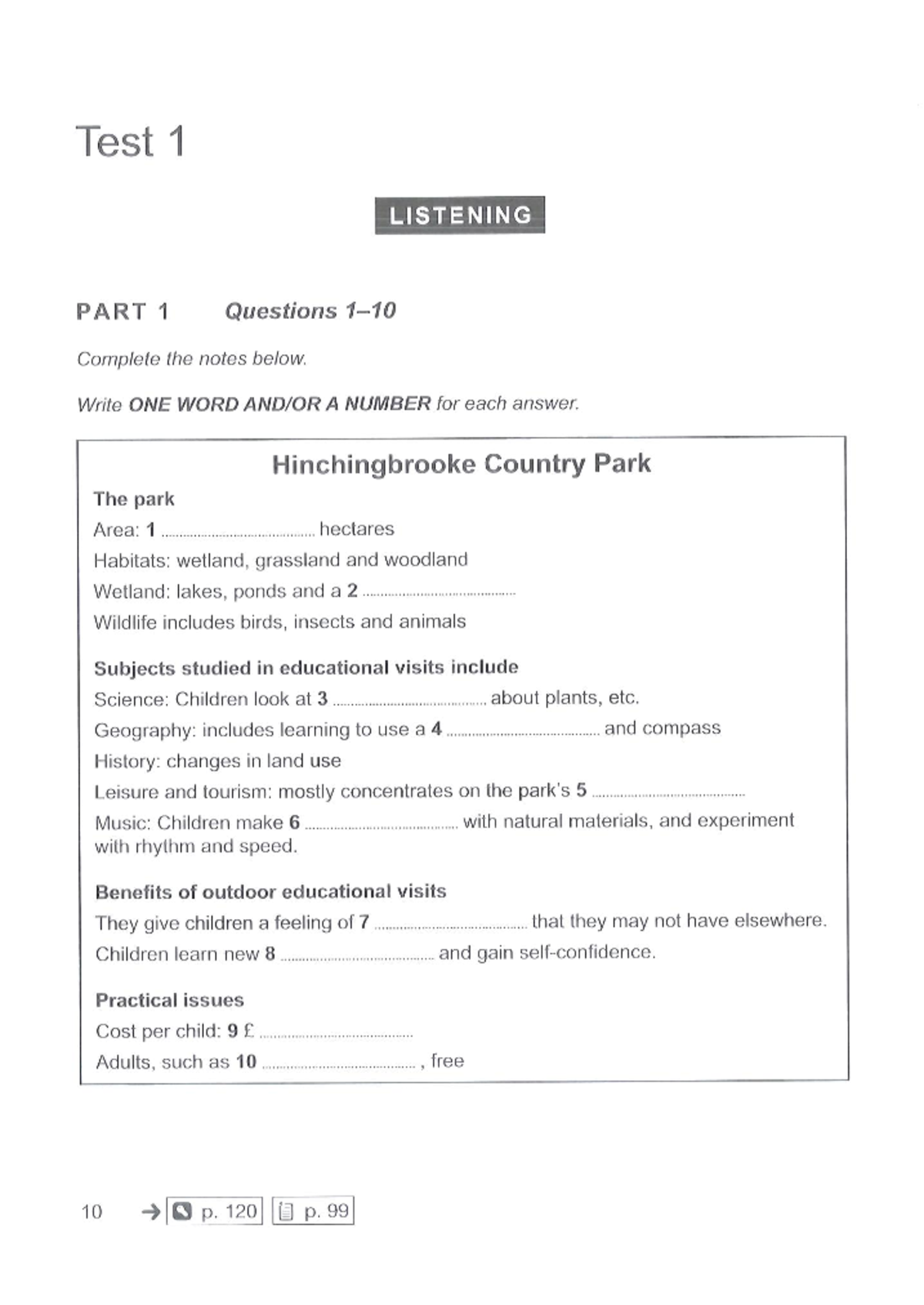 Cambridge 19 Test 1 Listening Practice - Complete Notes & Questions ...