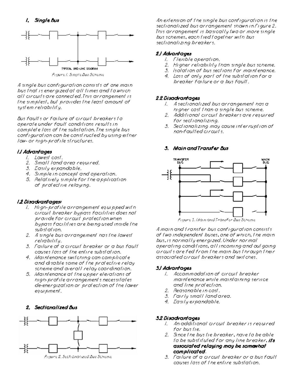 Bus Configurations: Analysis of Different Substation Designs - Studocu
