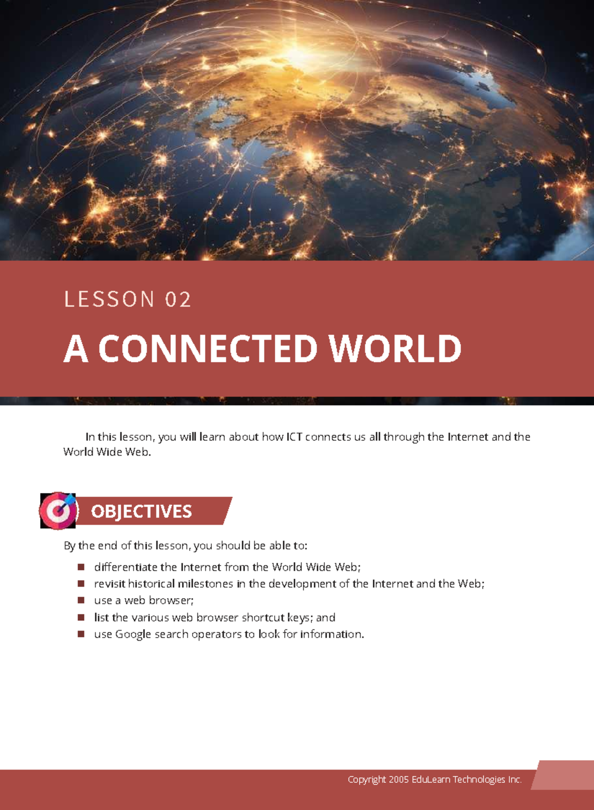 Lesson 02: A Connected World - Empowerment Tech Overview - Studocu