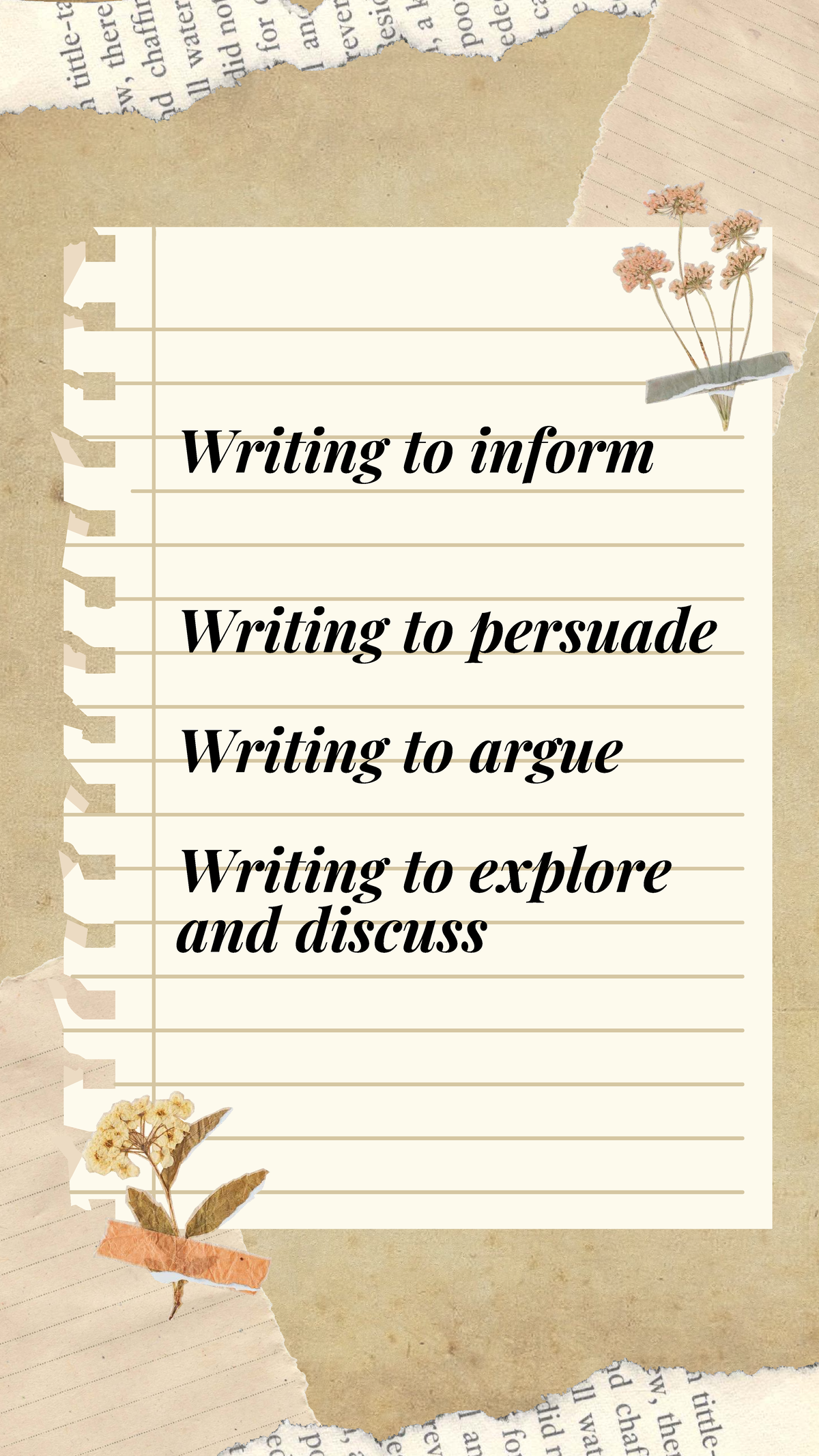 Writing Techniques: Inform, Persuade, Argue, and Explore - Studocu