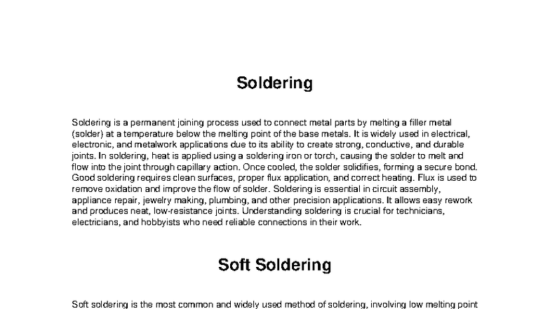 Soldering Techniques: Soft, Hard, and Silver Soldering Notes - Hsus ...