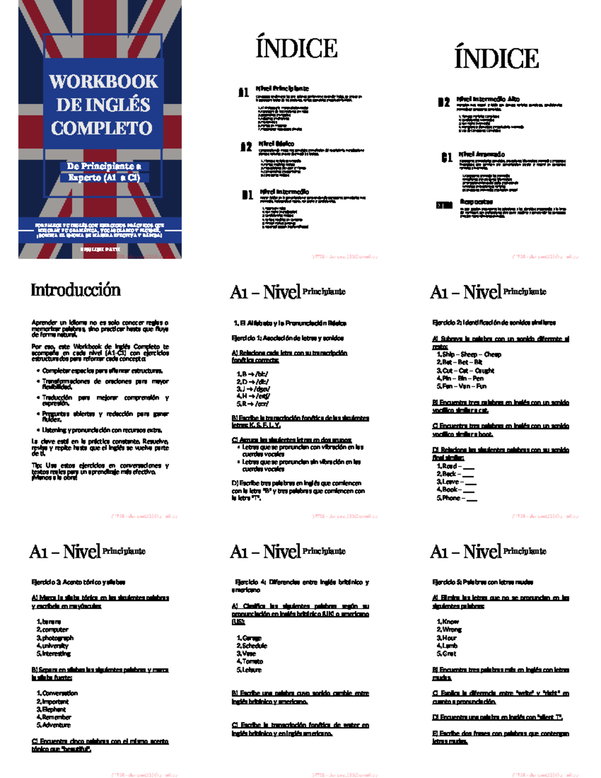 Workbook de Inglés Completo: Ejercicios y Estructuras (A1-C1) - Studocu