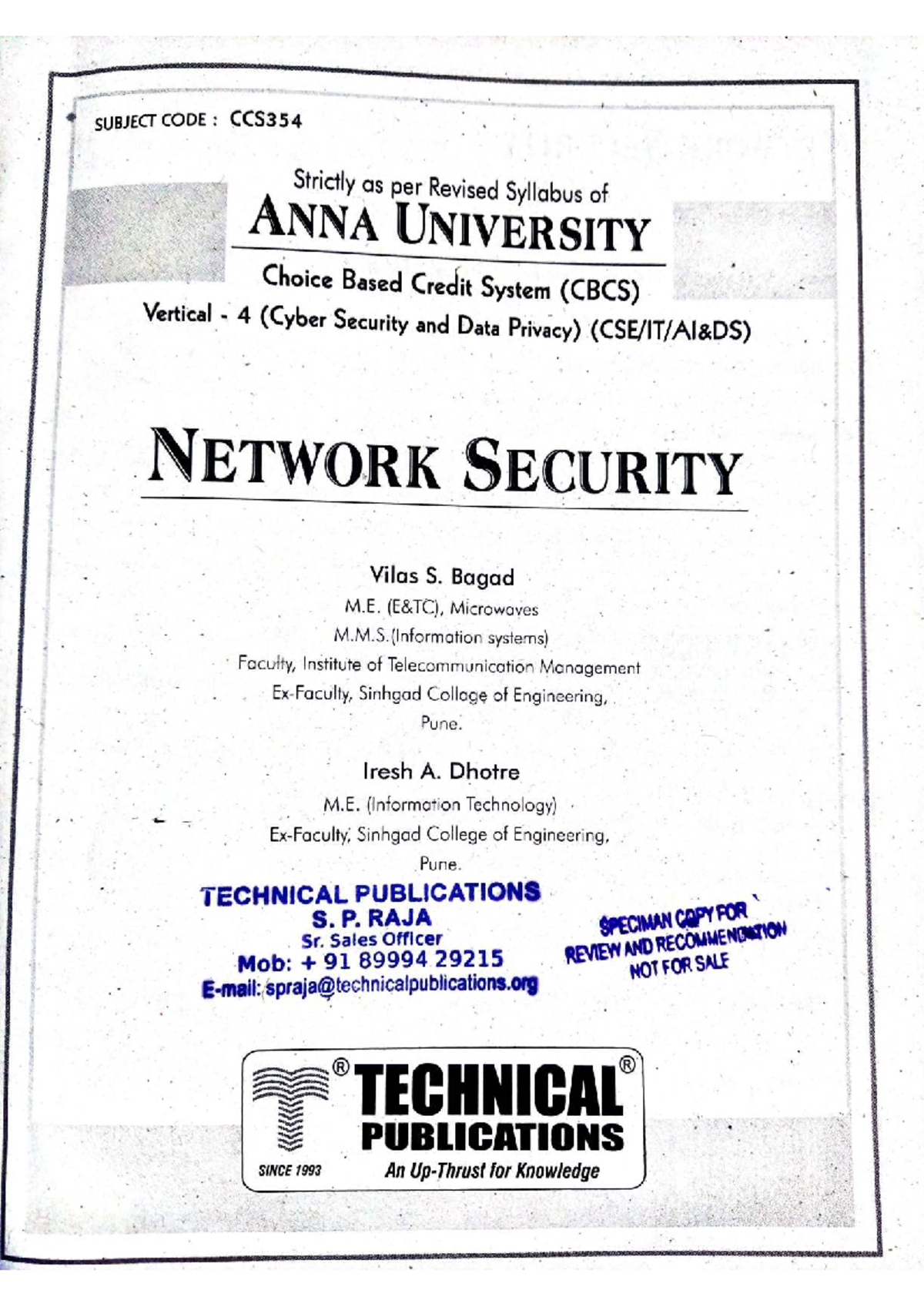 NS CCS354 Network Security: Unit 1 Overview and Key Concepts - Studocu