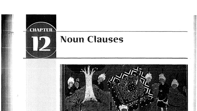 CHAPTER 12 Noun Clauses - FSFDS Study Guide - Studocu