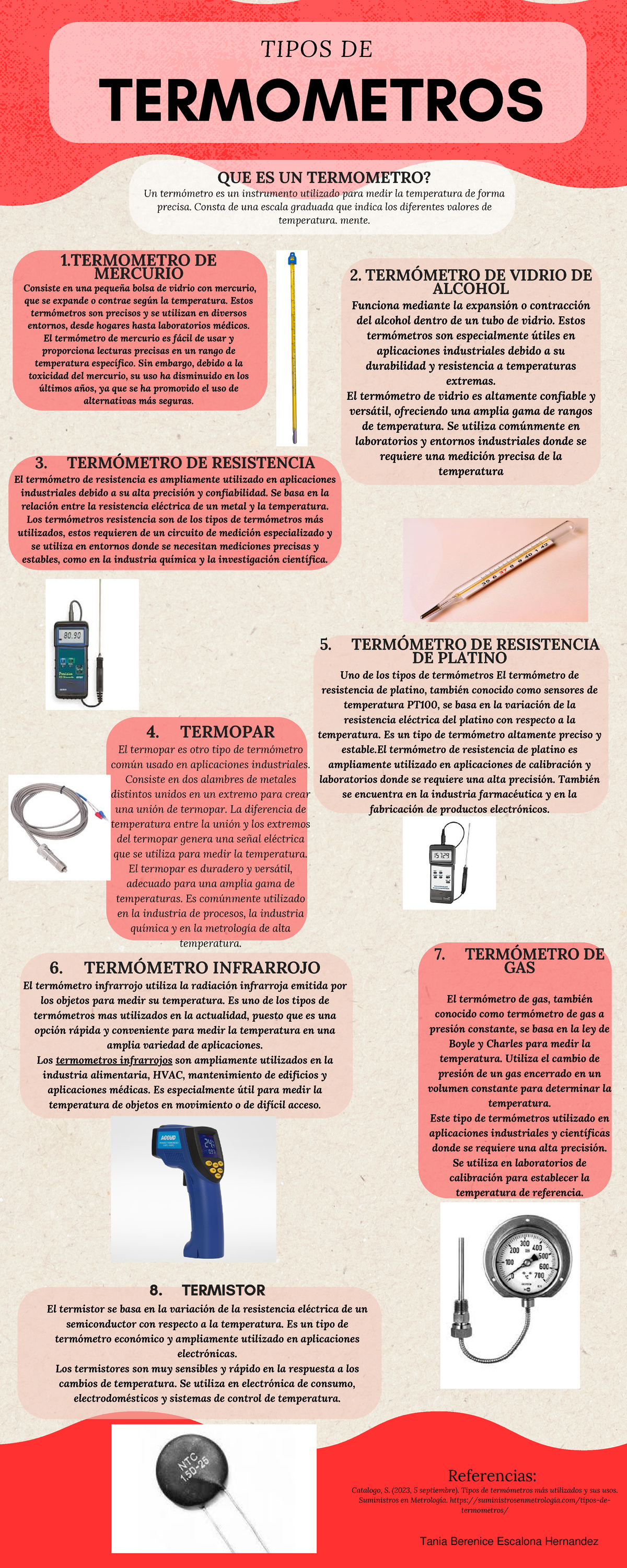 Tipos de Termómetros y sus Aplicaciones en Metrología - Studocu