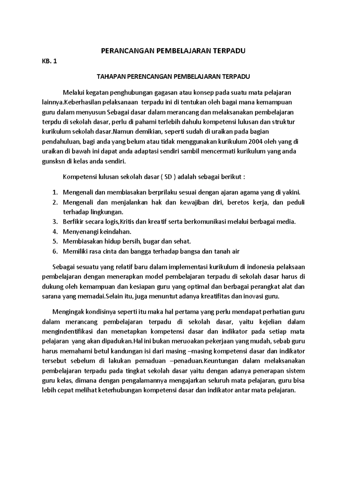 Contoh RPP untuk satu kali pertemuan - RENCANA PELAKSANAAN PEMBELAJARAN ...