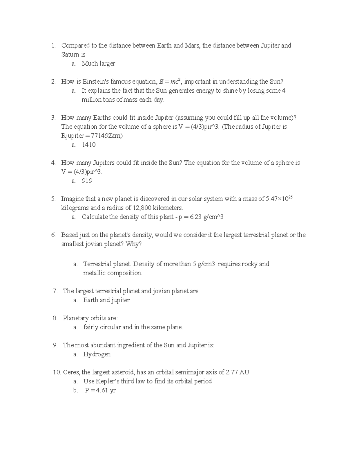 Astronomy Ch. 6, 7 & 14 Study Notes (Pearson) - Studocu