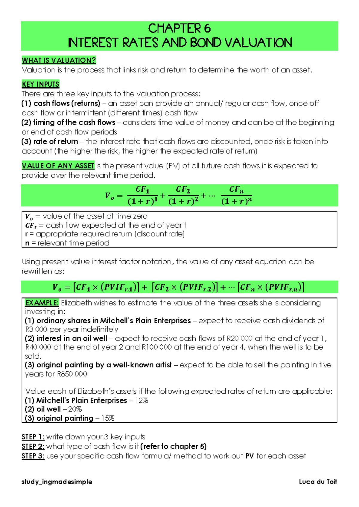 Chapter 6: Understanding Interest Rates and Bond Valuation Concepts ...