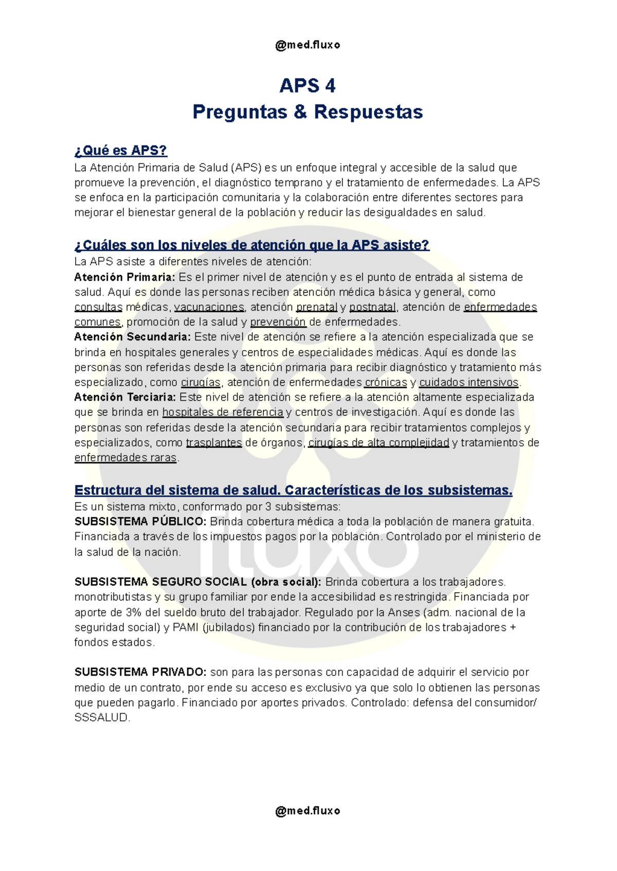 APS 4: Preguntas y Respuestas Sobre Atención Primaria de Salud - Studocu